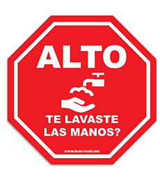 Señal Sana Distancia Alto Te lavaste las manos - DSV-SIGN-36-SD-Q ...